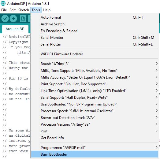 How To Program Attiny13attiny13a Using Arduino Ide Electronics Lab