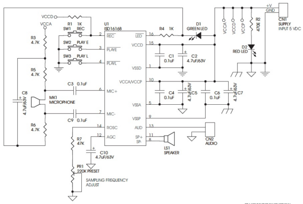 20 Seconds Voice Record - Playback - Electronics-Lab