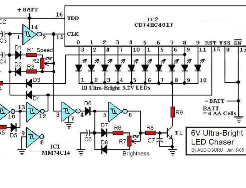 6V_LED_Chaser_schematic - Electronics-Lab.com