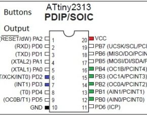 ATtiny2313_Pinout - Electronics-Lab.com