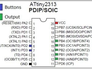 ATtiny2313_Pinout - Electronics-Lab.com