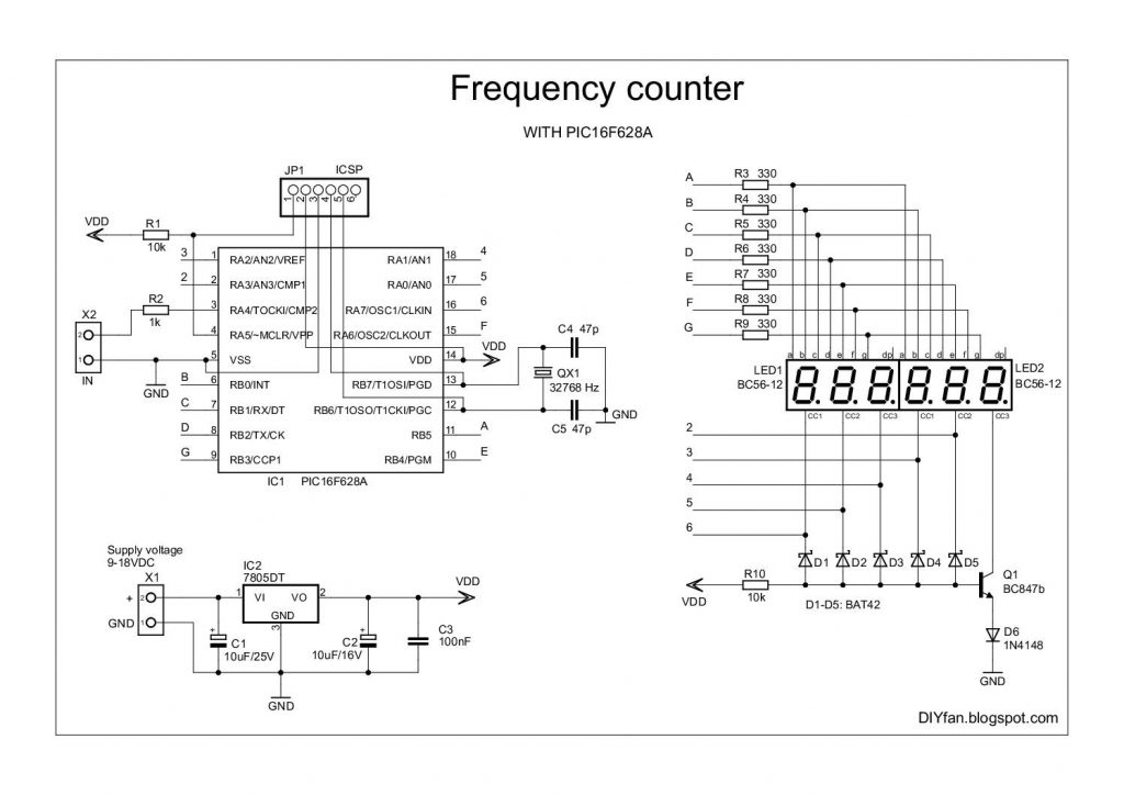 FreqC_(16F628A, schematic) - Electronics-Lab.com