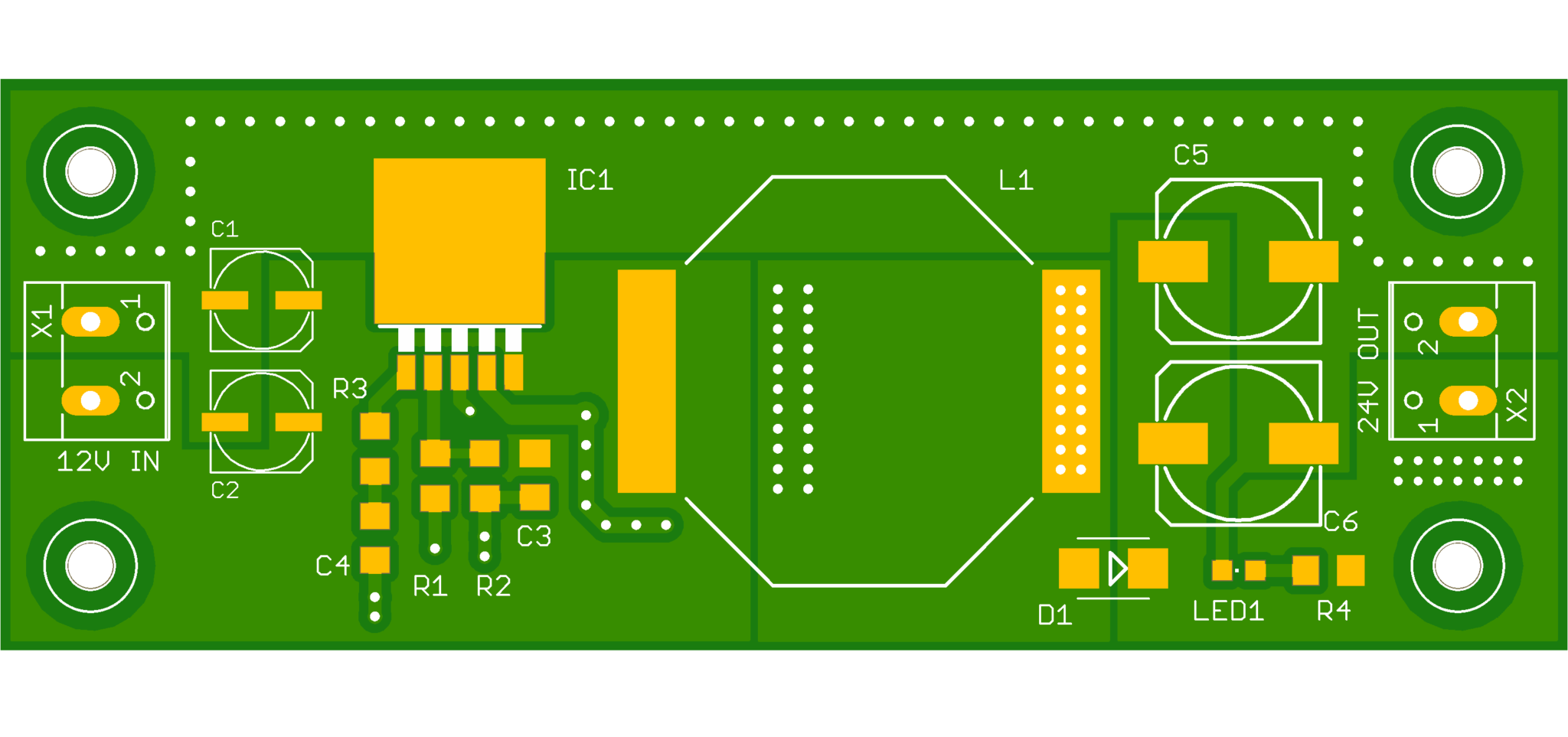 12V TO 24V @ 1A STEP-UP SWITCHING REGULATOR USING LM2585 – BuildCircuit.COM