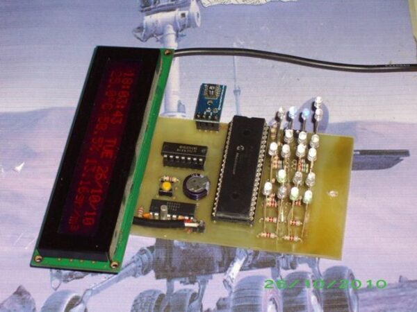 Digital And Binary Clock With Thermometer And Hygrometer Electronics