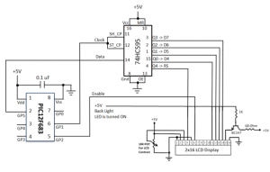 3-Wire Serial LCD using a Shift Register - Electronics-Lab