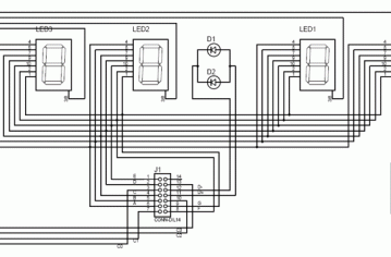 led_display_schematic_th - Electronics-Lab.com