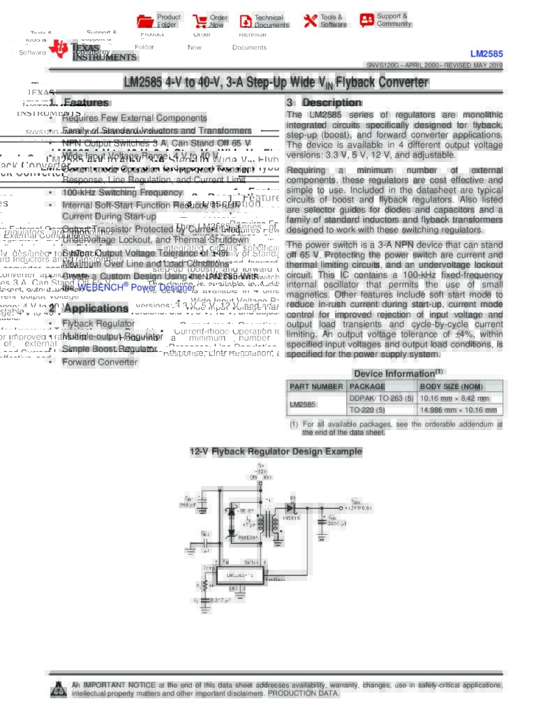 lm2585 - Electronics-Lab.com