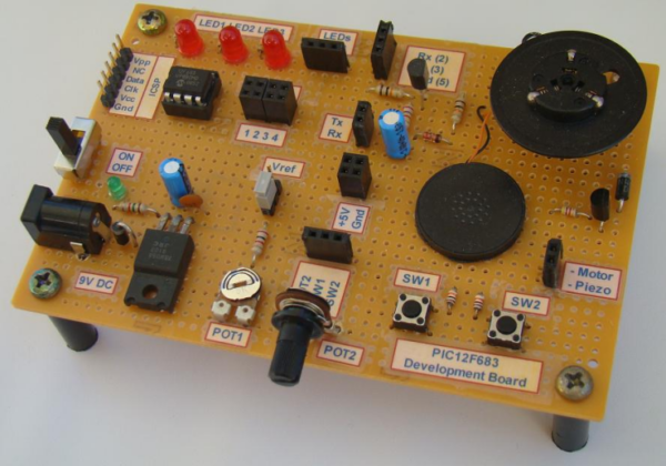 Learning Board for Microchip PIC12F683 microcontroller - Electronics-Lab
