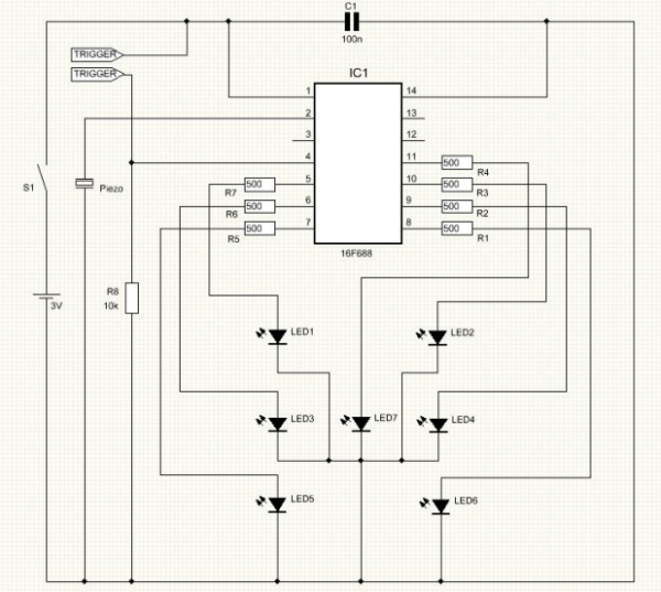 Motion Activated Led Dice - Electronics-Lab