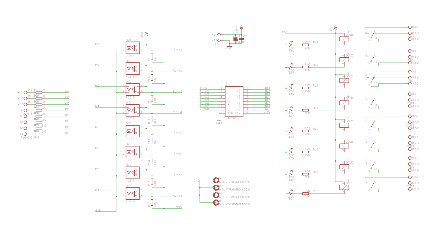 8 Opto-isolated Relay board - Electronics-Lab