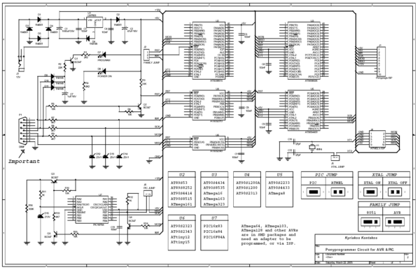 Ponyprog Circuit for AVR & PIC16F84 - Electronics-Lab