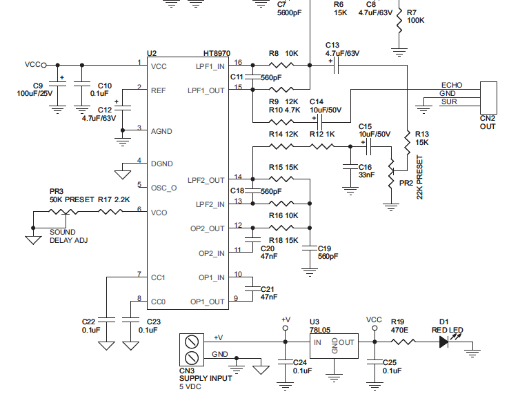 voice_echo_schematic - Electronics-Lab.com