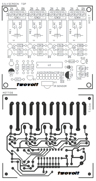4 Channel Infra Red Remote Controller using HT12A & HT12D and 4 Relay ...