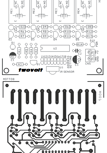 4 Channel Infra Red Remote Controller using HT12A & HT12D and 4 Relay ...