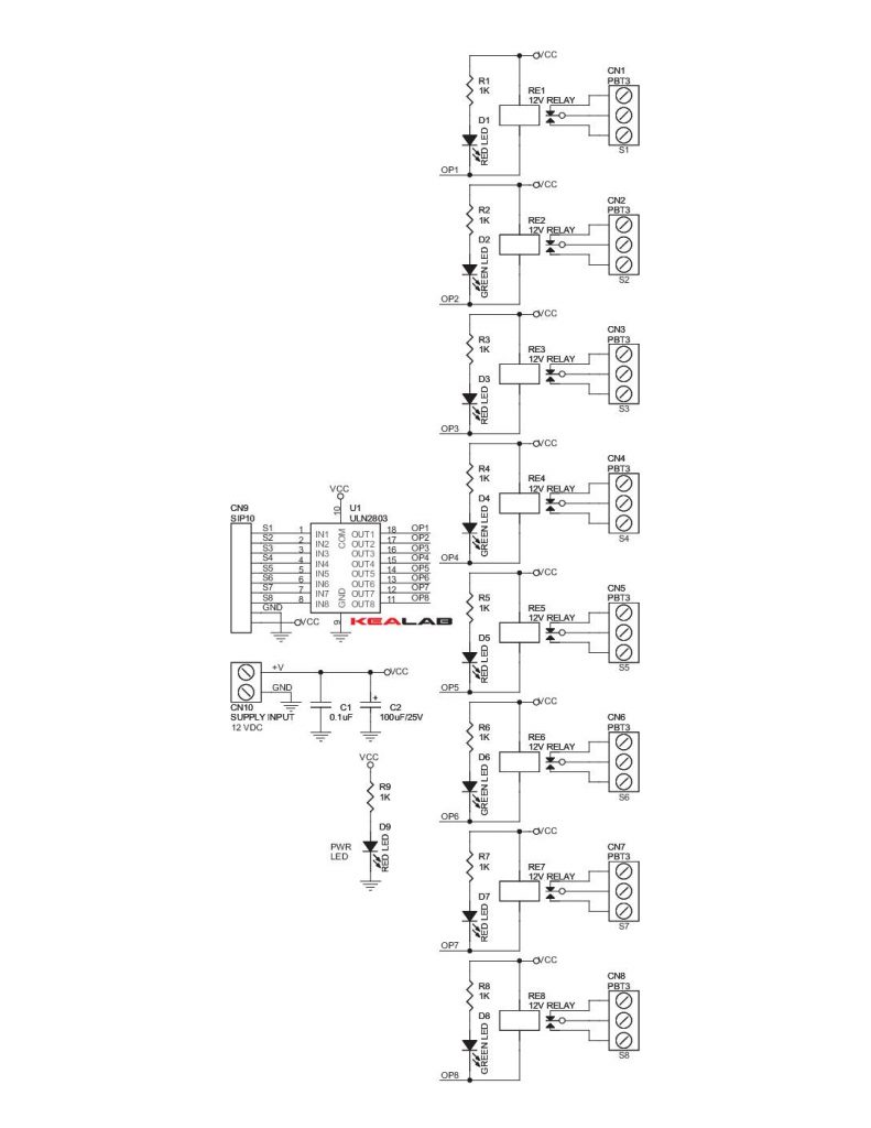 8_Channel_Relay_Schematic - Electronics-Lab.com