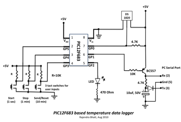 Single Chip Temperature Data Logger - Electronics-Lab