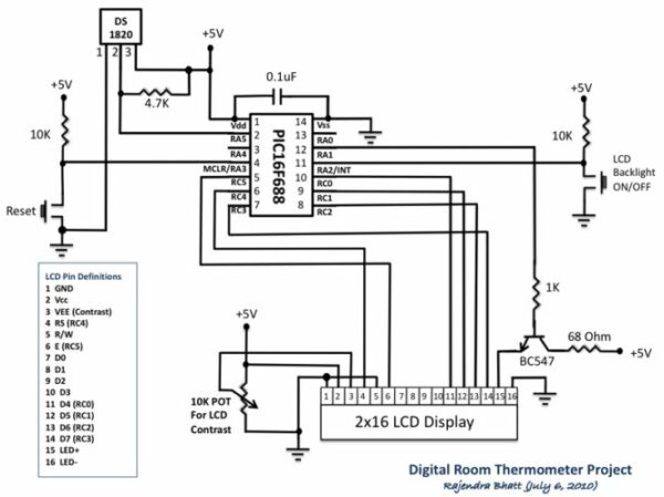 Digital Room Thermometer - Electronics-Lab