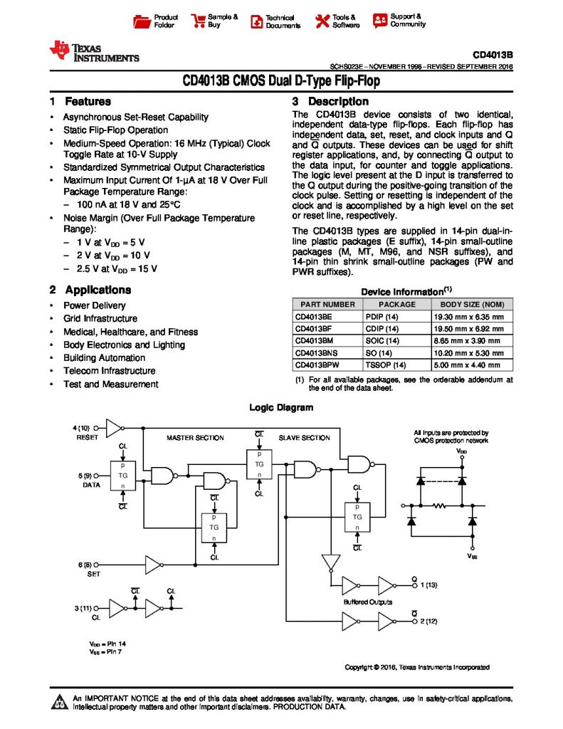 cd4013b - Electronics-Lab.com