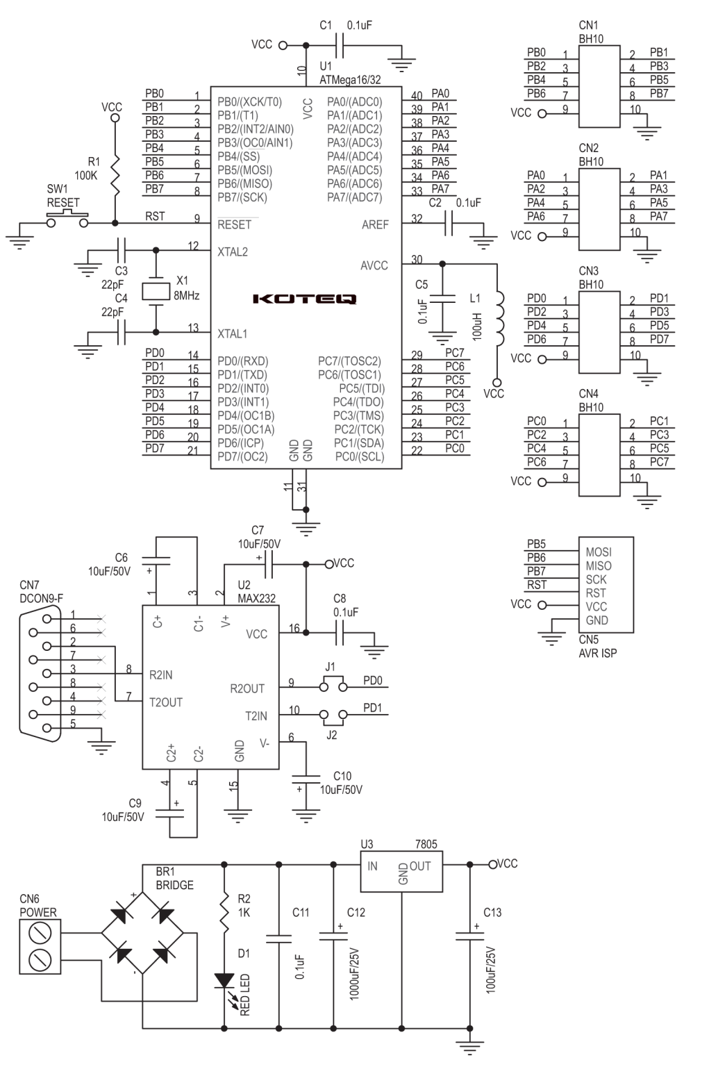 ATmega16/32 Development Board - Electronics-Lab