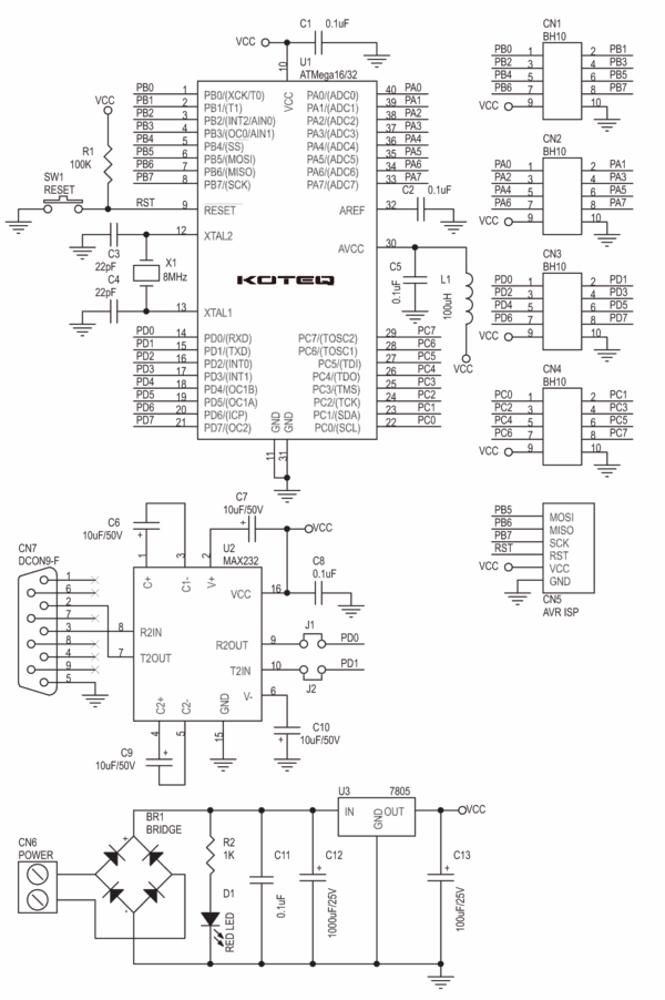 ATmega16/32 Development Board - Electronics-Lab