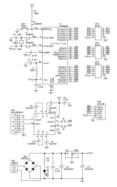 Atmega8 Development Board - Electronics-Lab