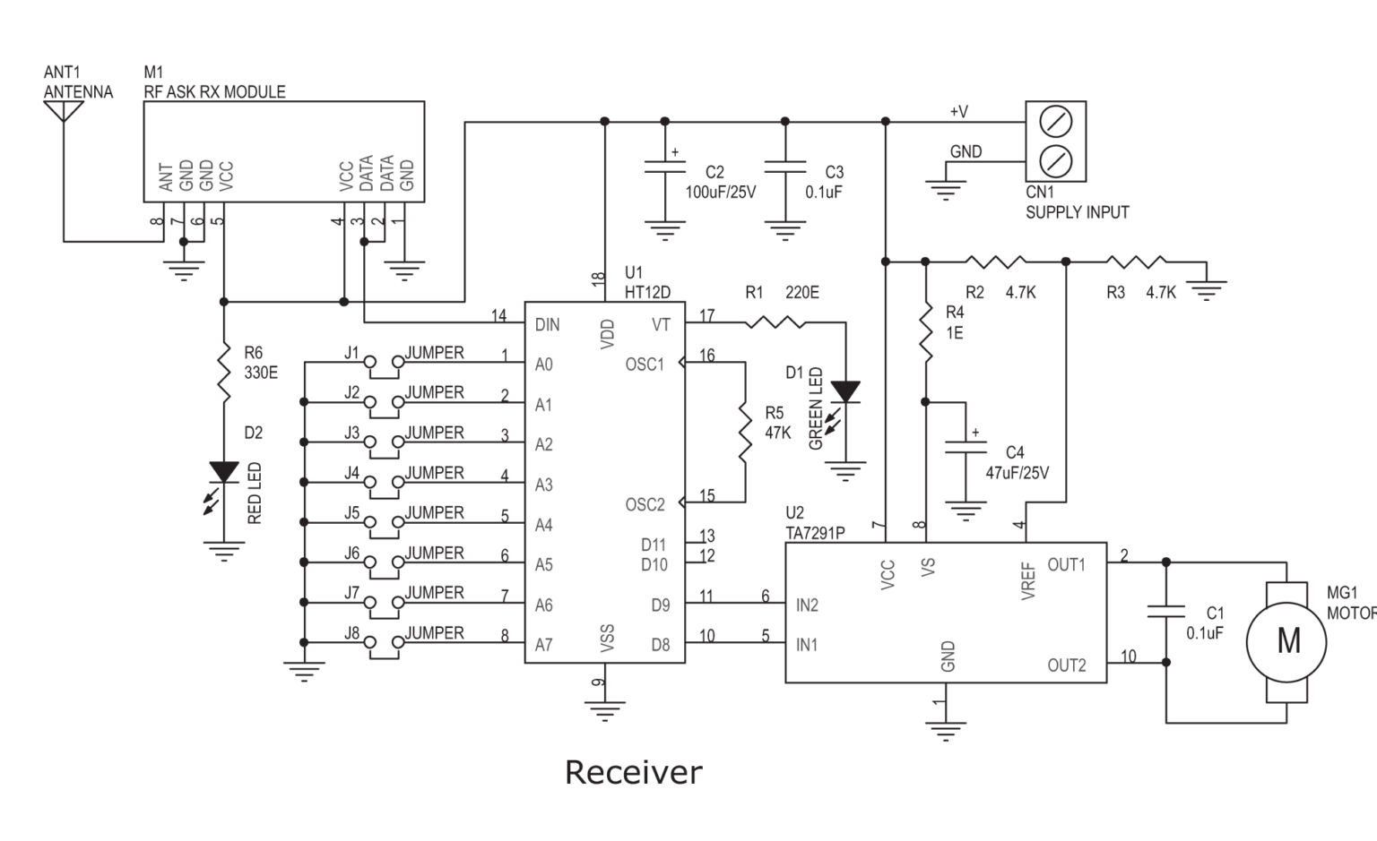 RF Remote DC Motor Direction Controller - Electronics-Lab