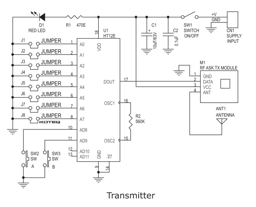 RF Remote DC Motor Direction Controller - Electronics-Lab