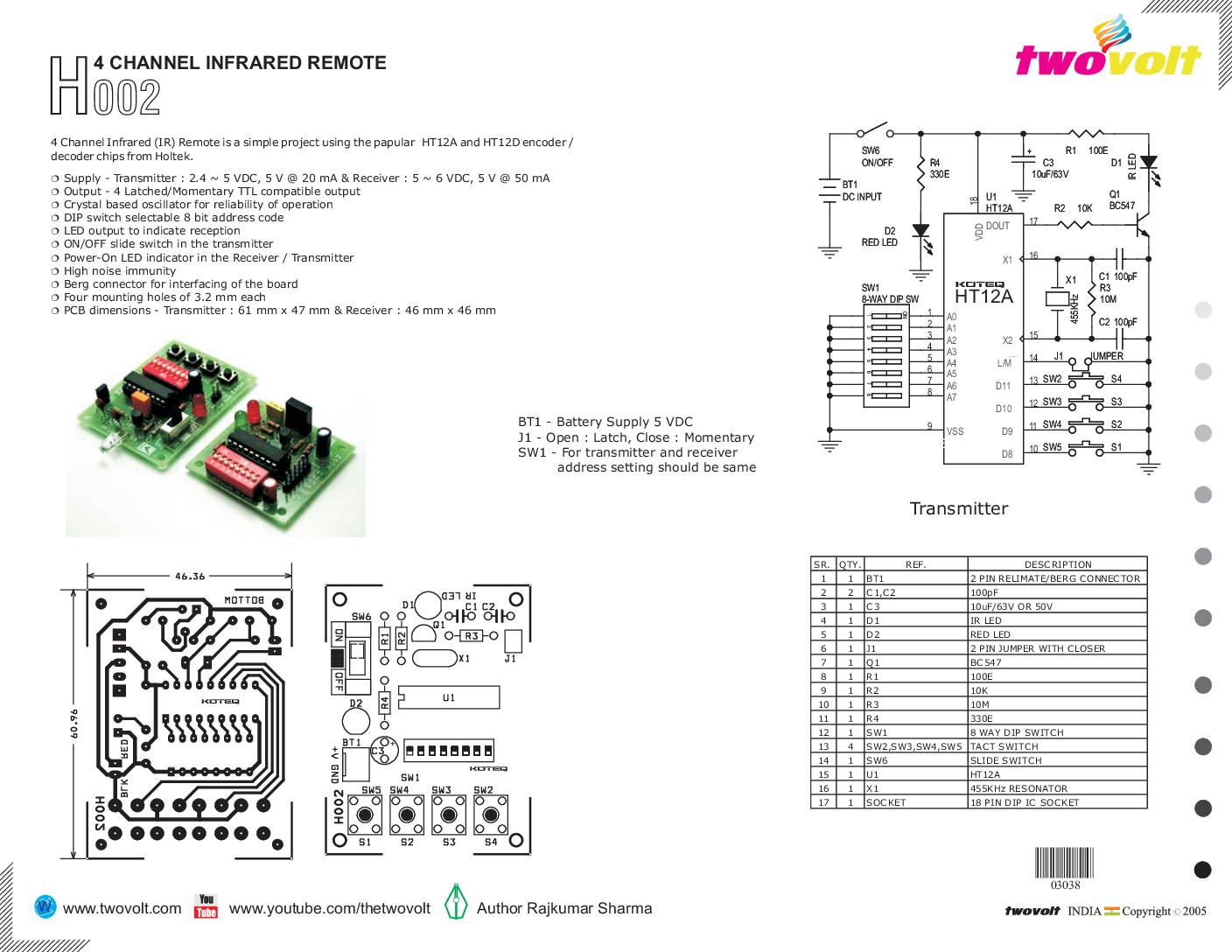 TWOVOLT_IR_REMOTE - Electronics-Lab.com