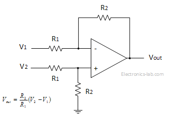 difference_amplifier - Electronics-Lab.com