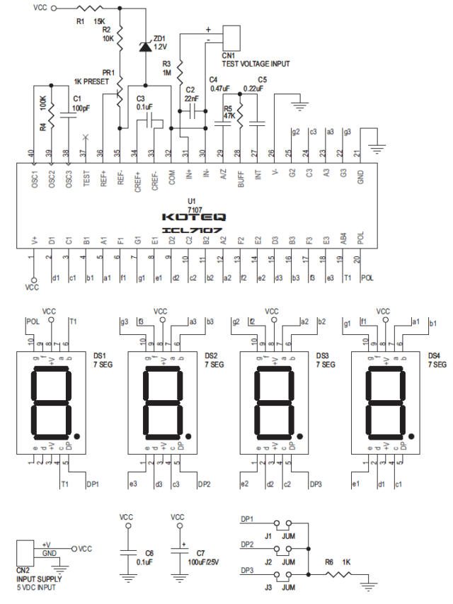 Digital Panel Meter - Voltmeter - Electronics-Lab