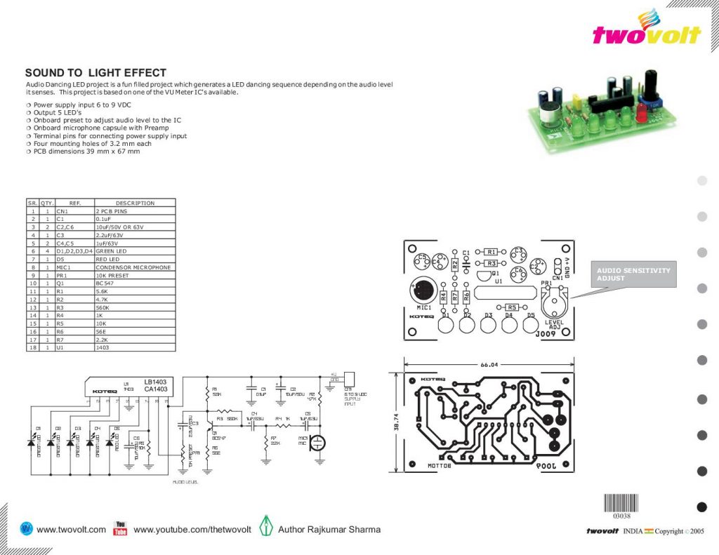 SOUND TO LIGHT EFFECT - Electronics-Lab.com