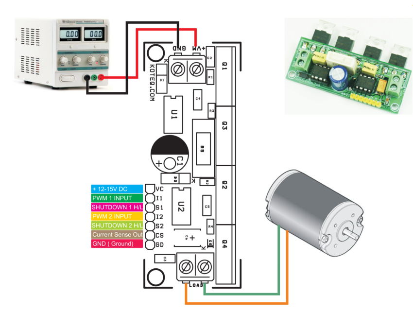 DC Motor IR2104 H-BRIDGE - Electronics-Lab