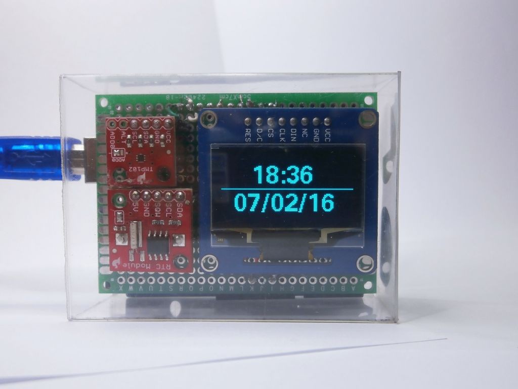 Opensource Arduino Oled Clock With Temperature Measurement Electronics