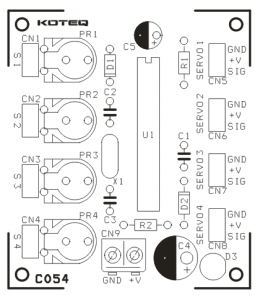 4-CHANNEL-RC-SERVO-CONTROLLER-BOARD-pcb-SILK - Electronics-Lab