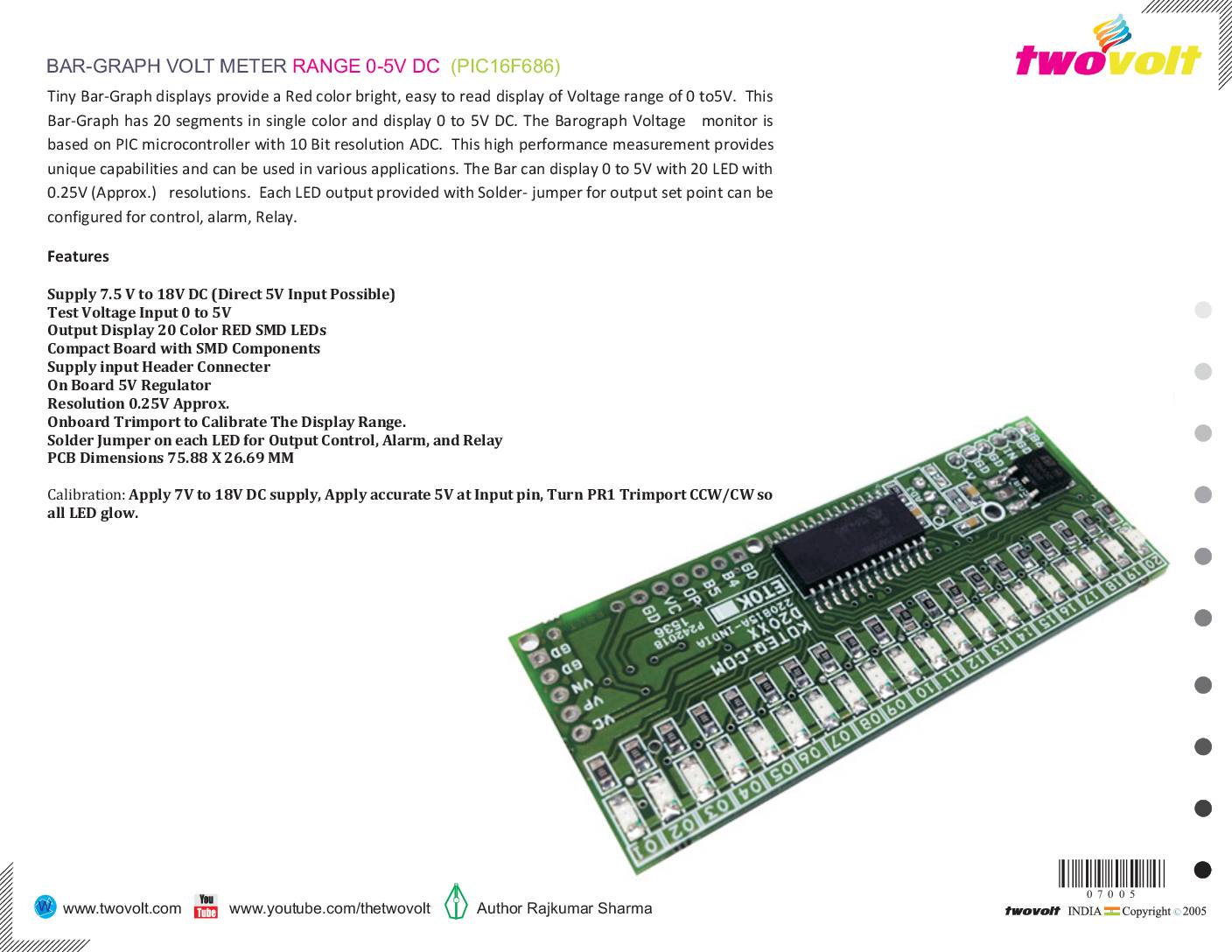 BAR-GRAPH-VOLT-METER-RANGE-0-5V-DC - Electronics-Lab.com