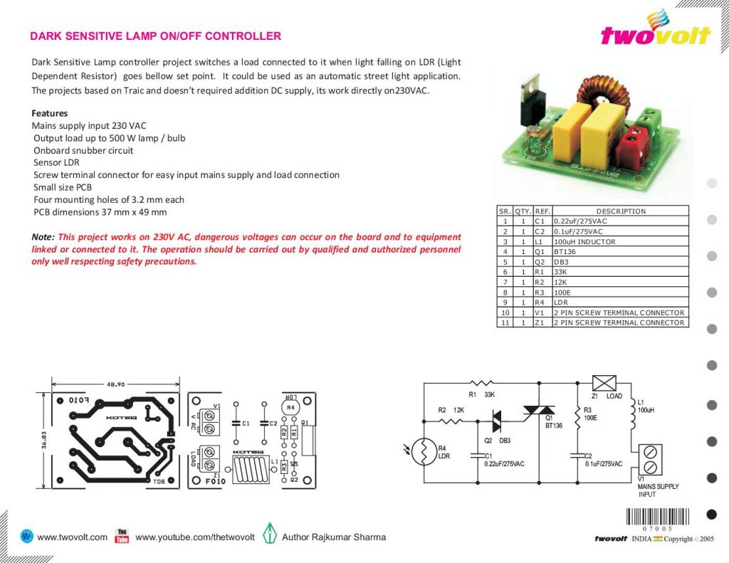 DARK-SENSTIVE-LAMP-ON-OFF-CONTROLLER - Electronics-Lab.com