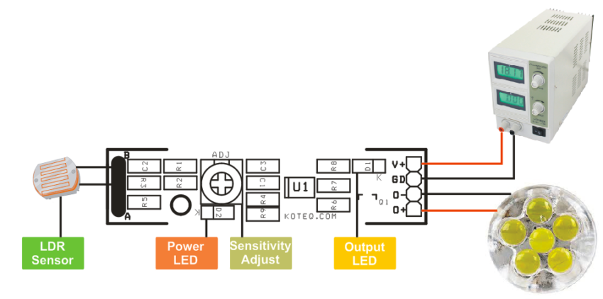 Dark Sensitive Switch - LED Light - Electronics-Lab