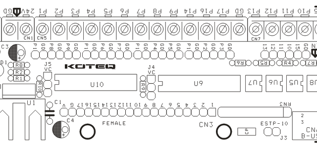 Parallel-Port-Breakout-CNC-pcb_SILK - Electronics-Lab.com