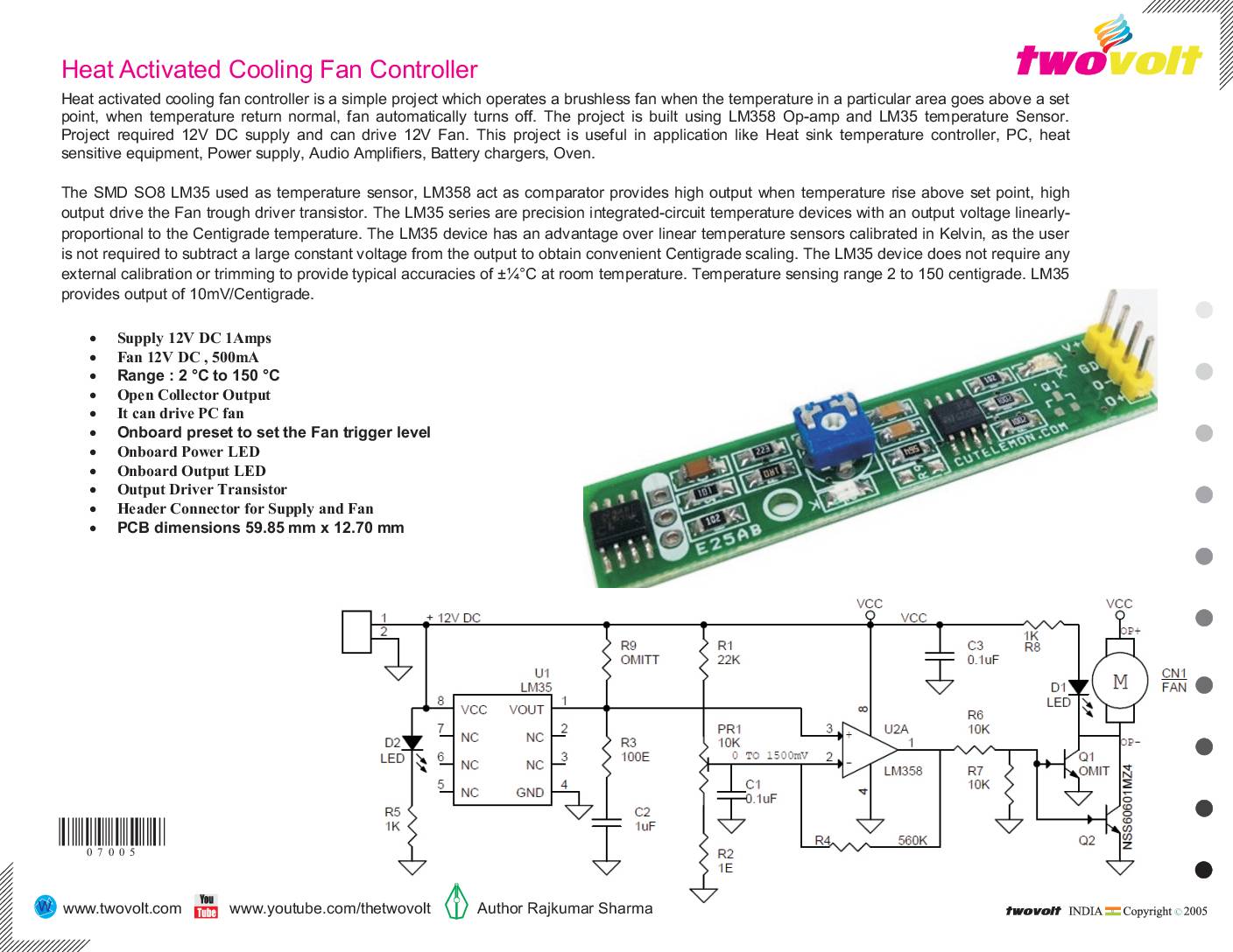 Heat-Activated-Cooling-Fan-Controller - Electronics-Lab.com