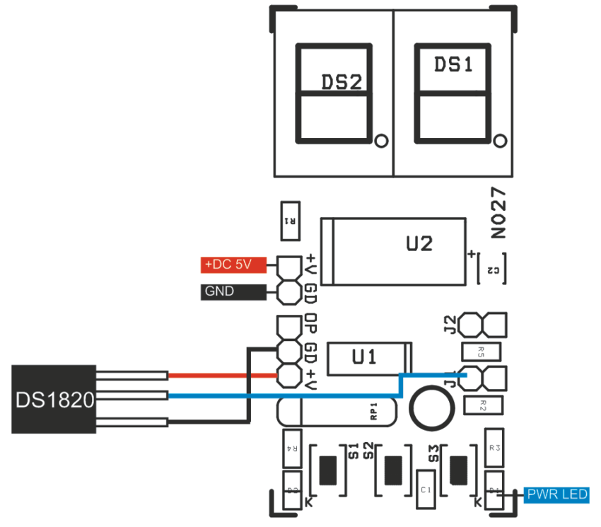 Thermometer-0-99C-CONNECTIONS - Electronics-Lab.com