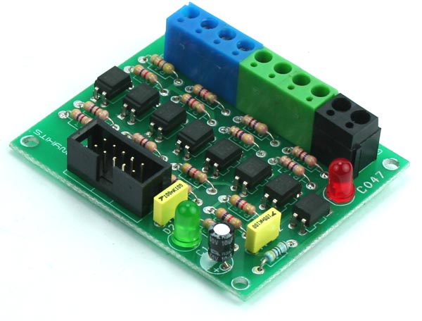 8 Channel Optically Isolated IO Board - Electronics-Lab.com 8 Channel Optically Isolated IO Board - Electronics-Lab.com