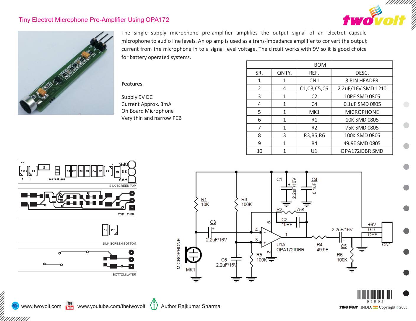 mini-electret-mike-preamplifier - Electronics-Lab.com mini-electret-mike-preamplifier - Electronics-Lab.com