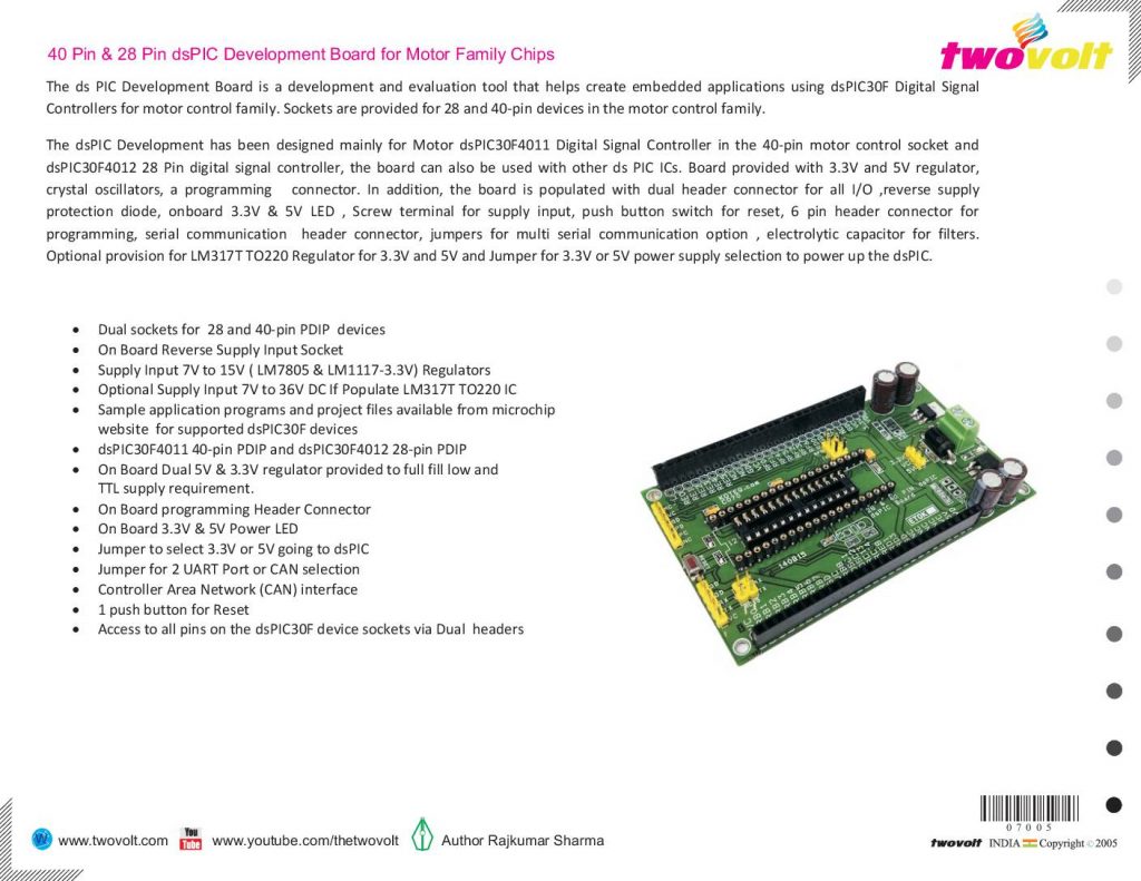 40-pin-28-pin-dspic-development-board - Electronics-Lab.com