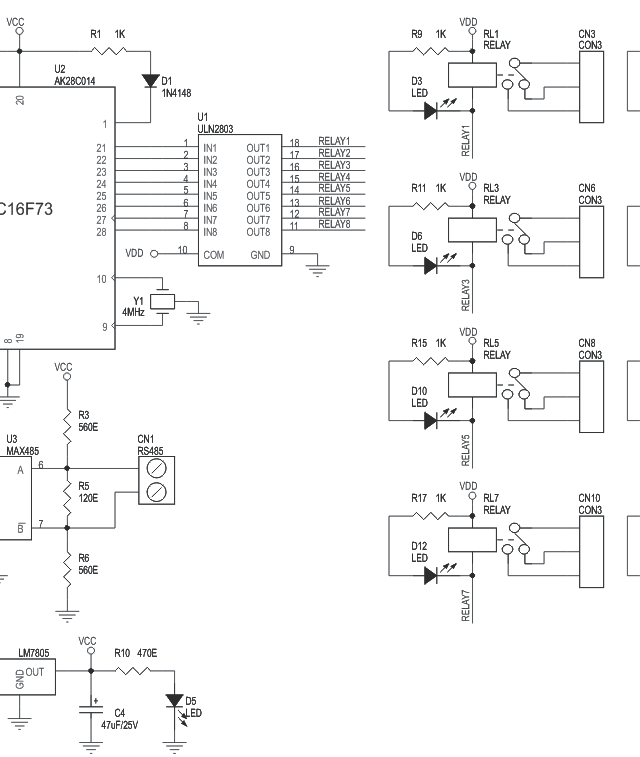 8-channel-rs485-driven-relay-board-schematic - Electronics-Lab.com