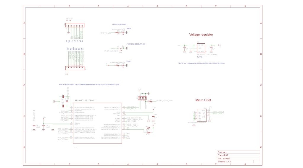 Tau : The Tiny 32-bit Arduino Zero Compaitable! -elab