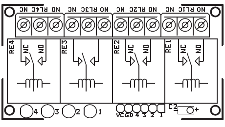4-channel-relay-board-pcb-top-layout - Electronics-Lab.com