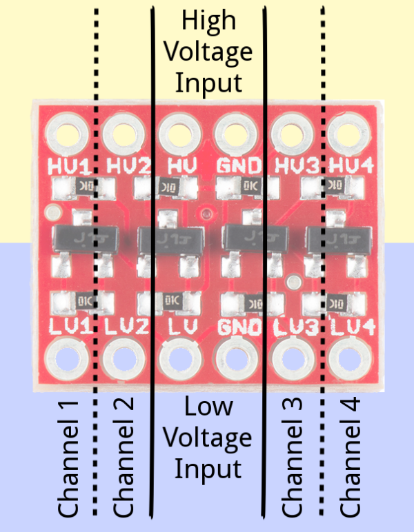 LC-04 4 Channel Logic Level Converter -Electronic-lab | Rik