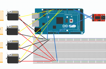 TTL - Arduino & Arduino - Servo Connection Schematic - Electronics-Lab.com