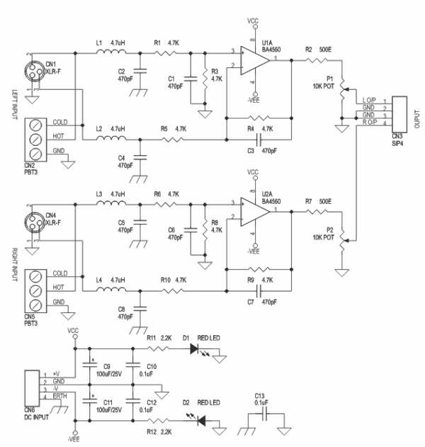 Balanced Audio to Unbalance Converter - Electronics-Lab
