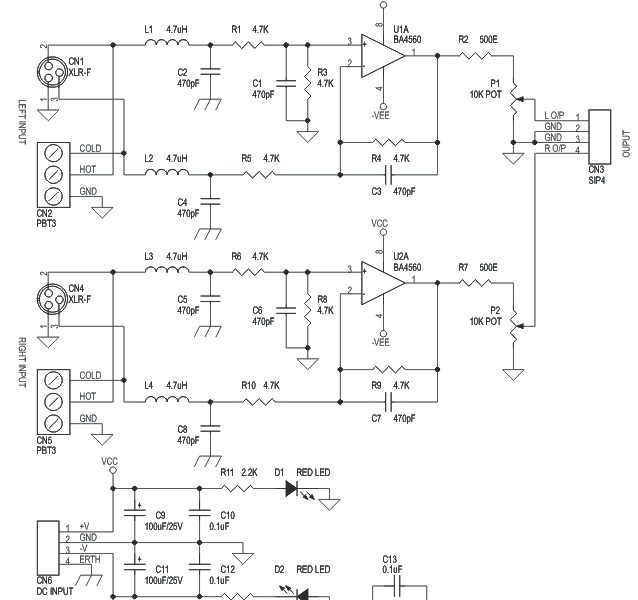balanced-audio-pre-amplifier-schematic - Electronics-Lab.com